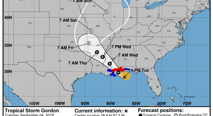 Remnants of Tropical Storm Gordon Could Soak Parts of Indiana This ...