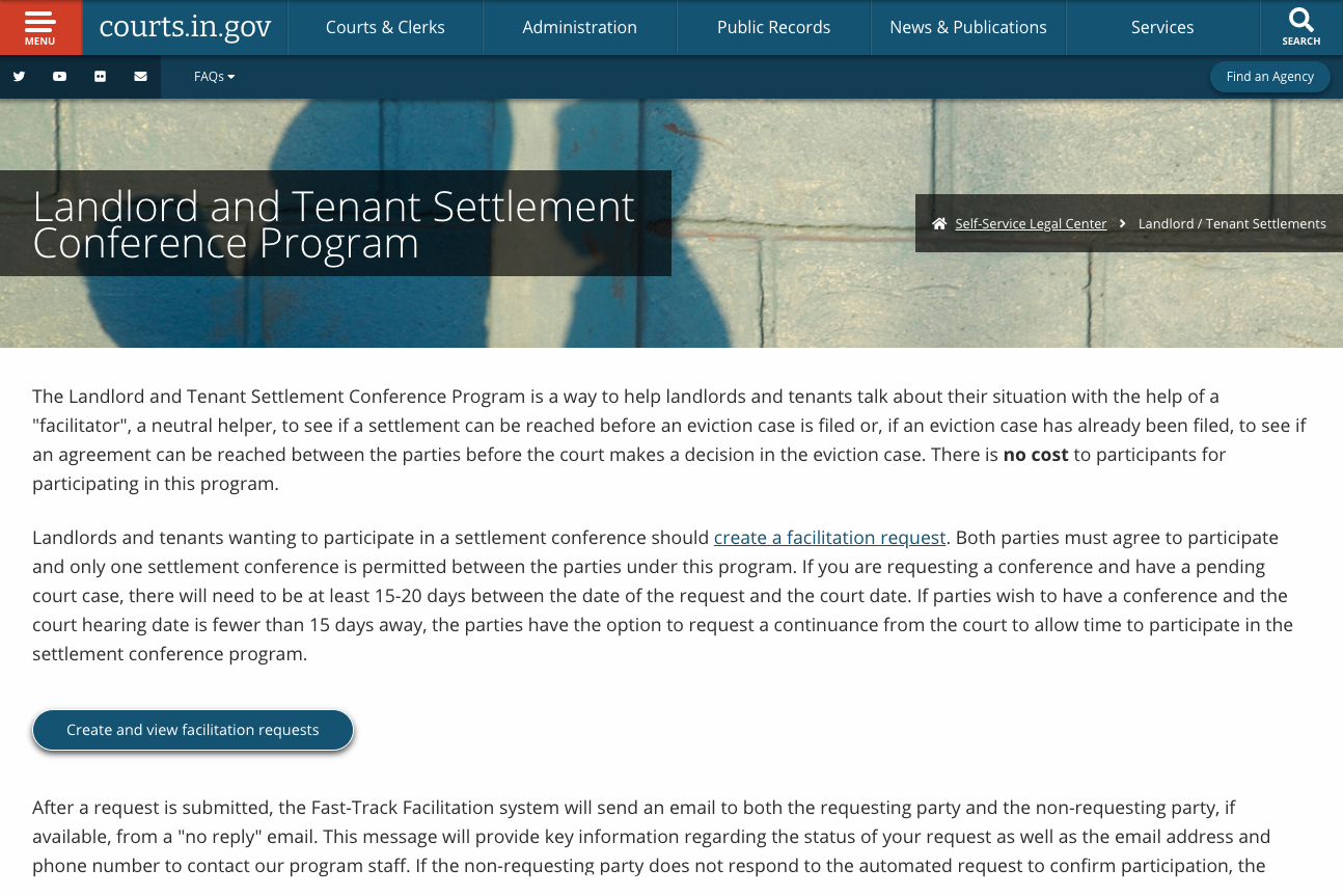 Indiana Launches Settlement Program To Keep Evictions Out Of Court ...